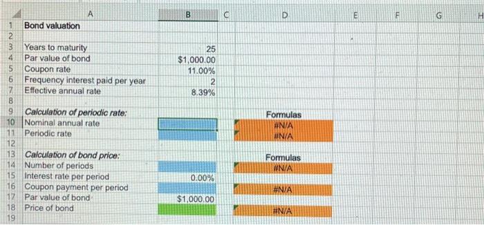 Solved Excel Online Structured Activity: Bond valuation You | Chegg.com