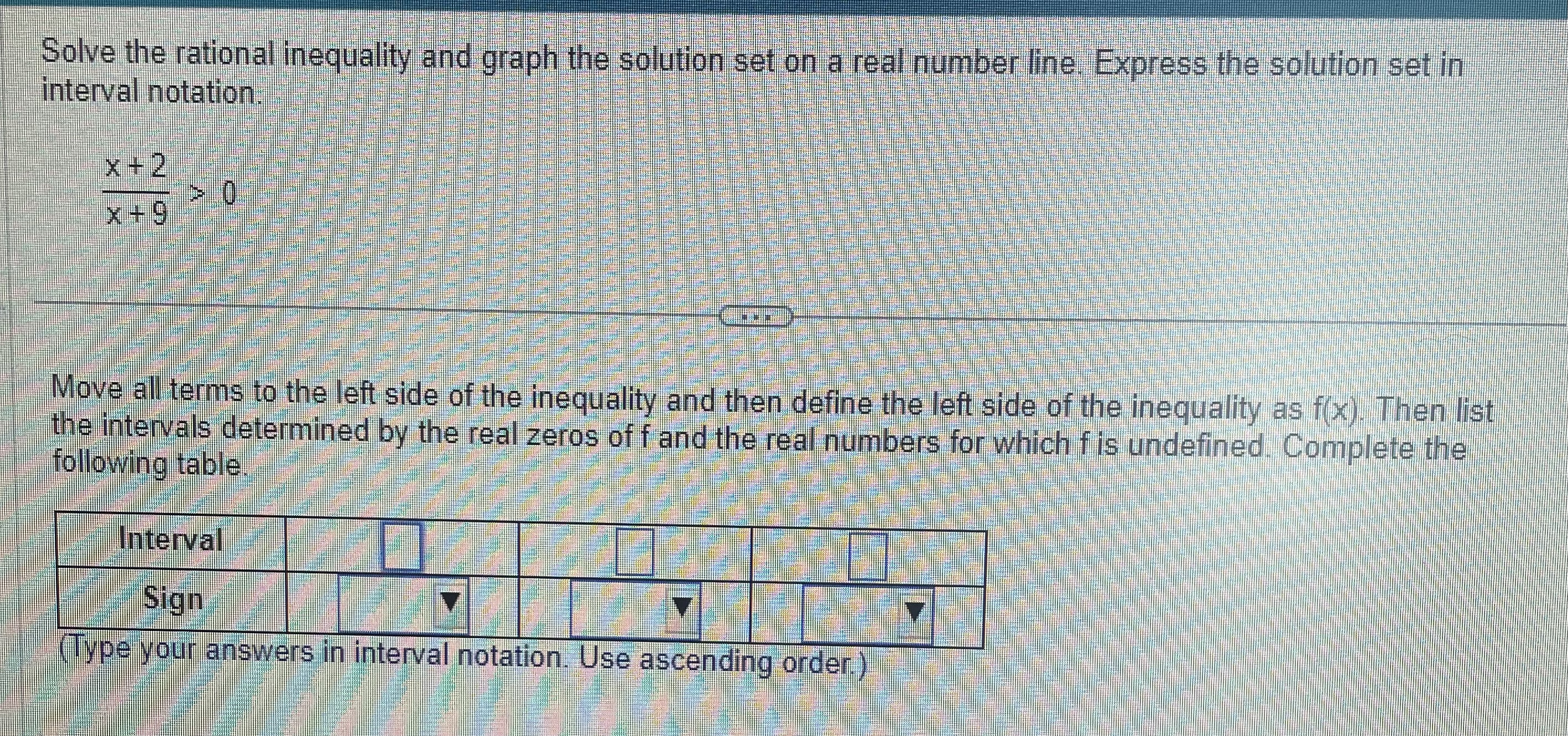 Solved Solve the rational inequality and graph the solution | Chegg.com