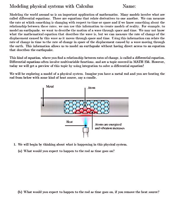 Solved Modeling physical systems with Calculus Name: | Chegg.com