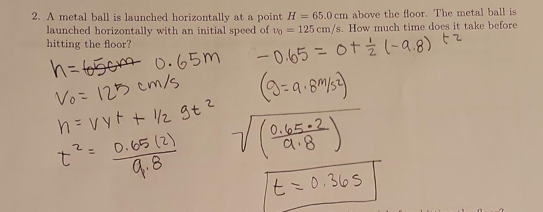 Solved 4. In problem 2, what is the vertical component of | Chegg.com
