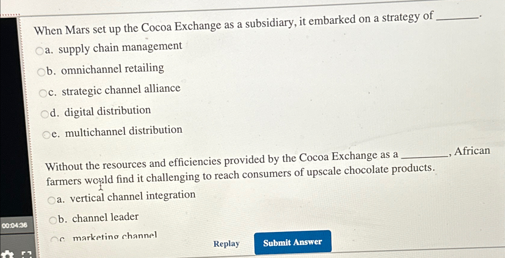 Solved When Mars set up the Cocoa Exchange as a subsidiary, | Chegg.com
