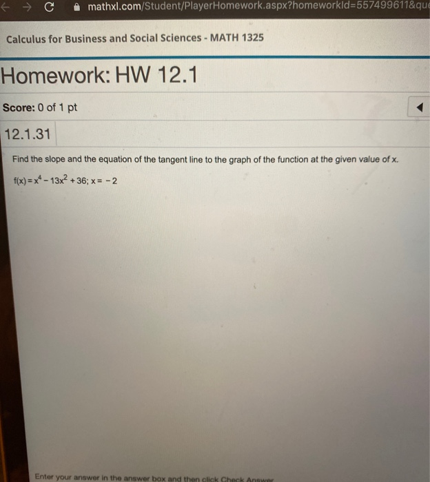 Solved mathxl.com/Student/Player | Chegg.com