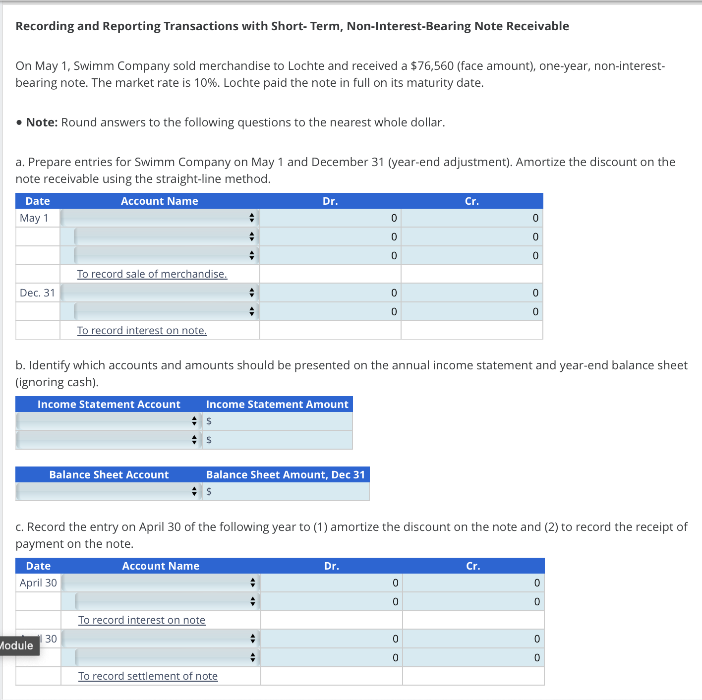 Solved Recording and Reporting Transactions with Short- | Chegg.com