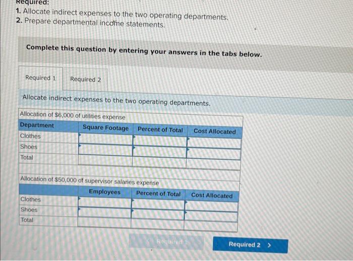 Solved Problem 22-4A (Static) Departmental income LO P3 Diaz | Chegg.com