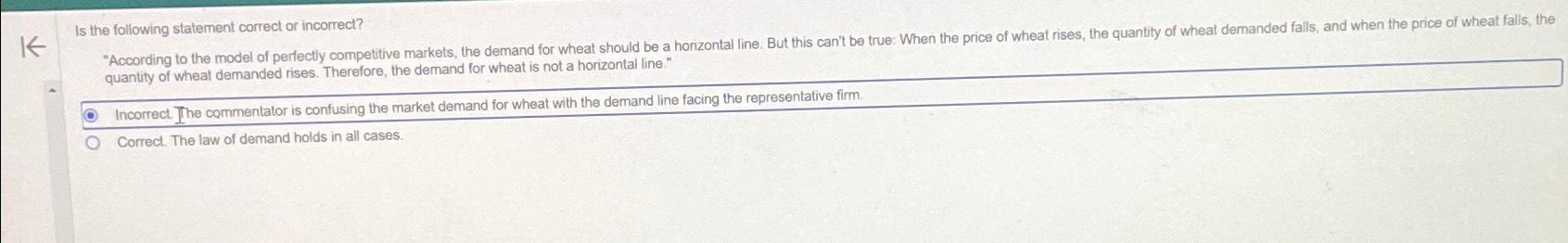 Solved Is the following statement correct or incorrect? | Chegg.com