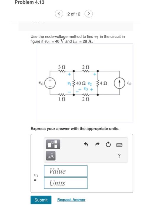 Solved Use the node-voltage method to find v1 in the circuit | Chegg.com