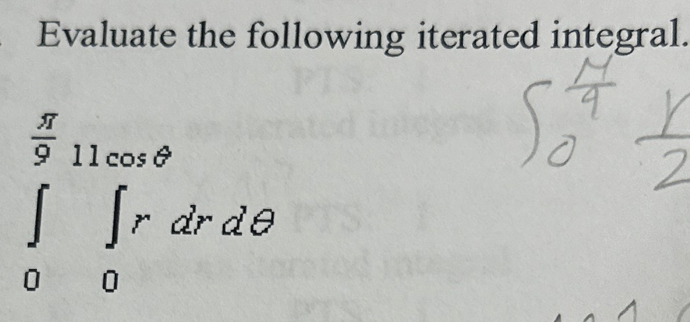 Solved Evaluate the following iterated | Chegg.com