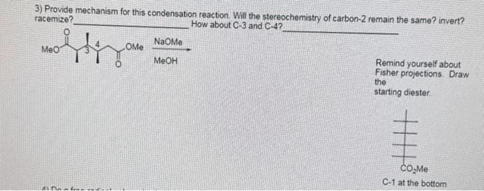 Solved 3) Provide mechanism for this condensation reaction. | Chegg.com
