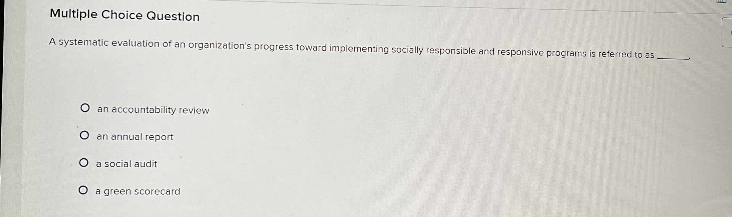 Solved Multiple Choice QuestionA systematic evaluation of an | Chegg.com