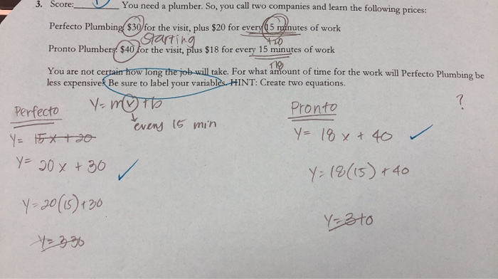 Solved 3. Score: _ _You need a plumber. So, you call two | Chegg.com