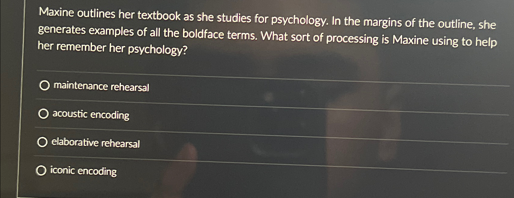Solved Maxine outlines her textbook as she studies for | Chegg.com