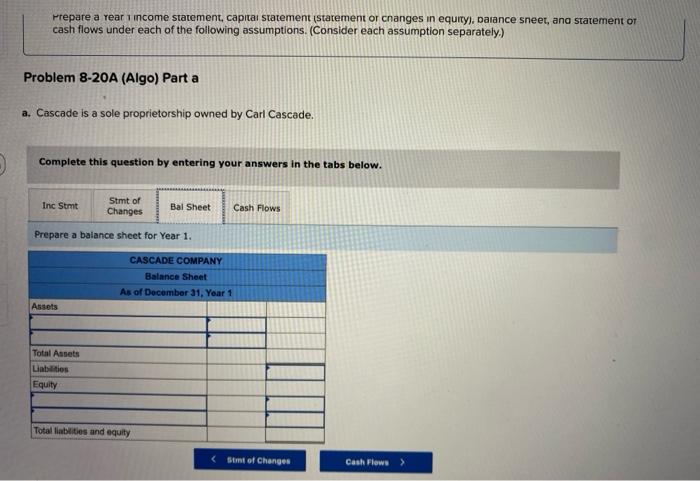 Solved Required information Problem 8-20A (Algo) Effect of | Chegg.com