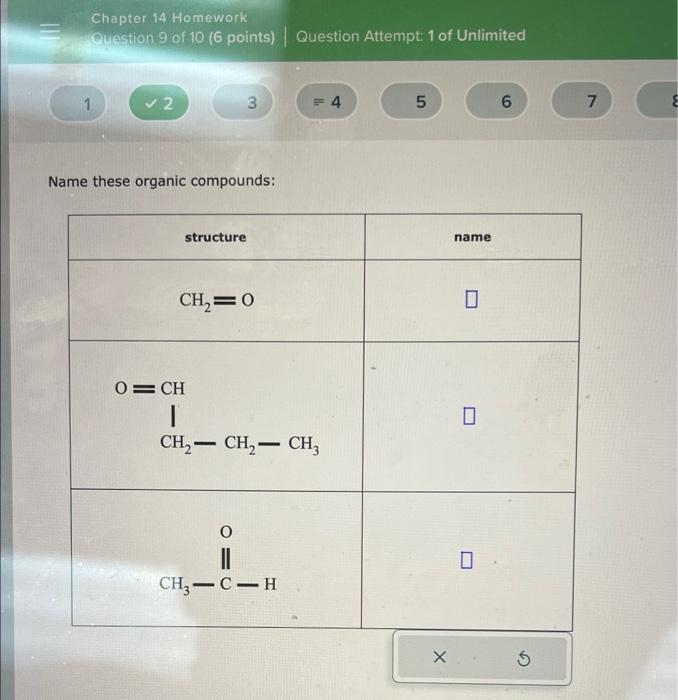 Solved Name these organic compounds: | Chegg.com