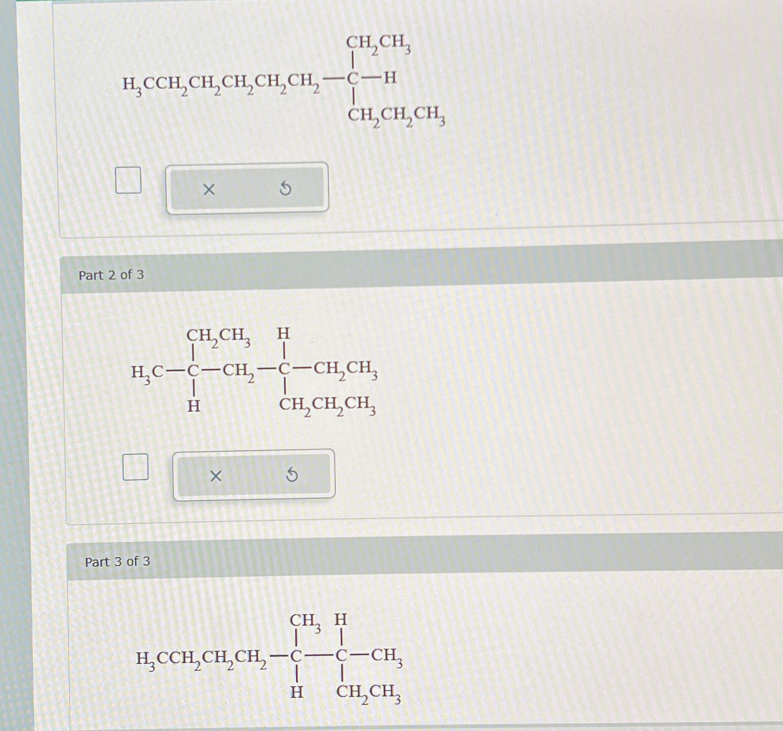 Give the IUPAC for each compund Part 1 ﻿of 3 ﻿Part 2 | Chegg.com