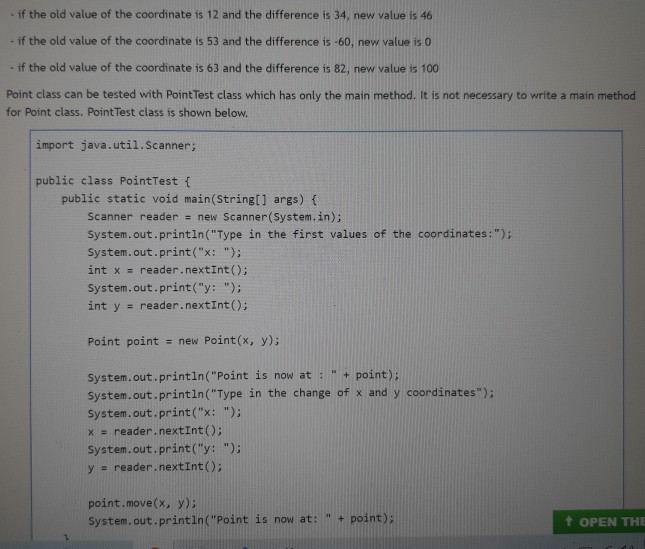 Solved Your task is to program the object class Point. An | Chegg.com