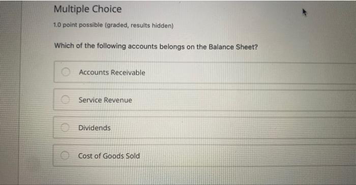 Solved Multiple Choice 1.0 point possible (graded, results | Chegg.com