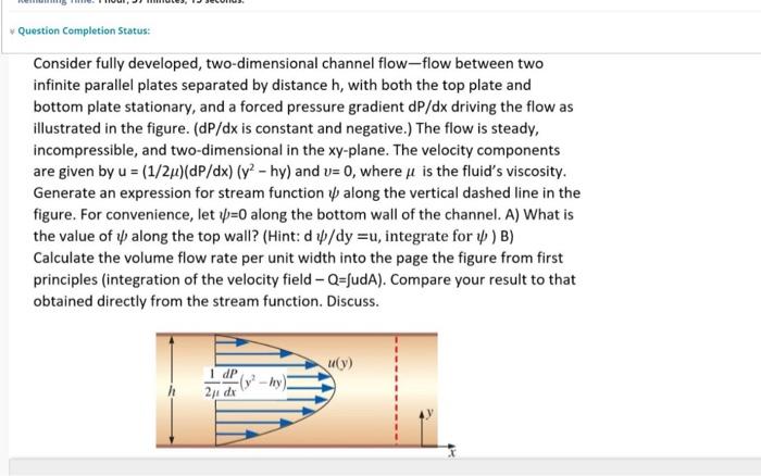 Solved Question Completion Status: Consider fully developed, | Chegg.com