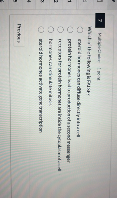 Solved 7Multiple Choice1 ﻿pointWhich of the following is | Chegg.com