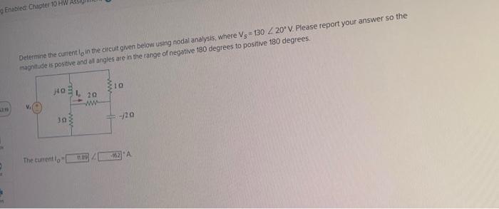 Solved Determine the current I0 in the circuit given below | Chegg.com