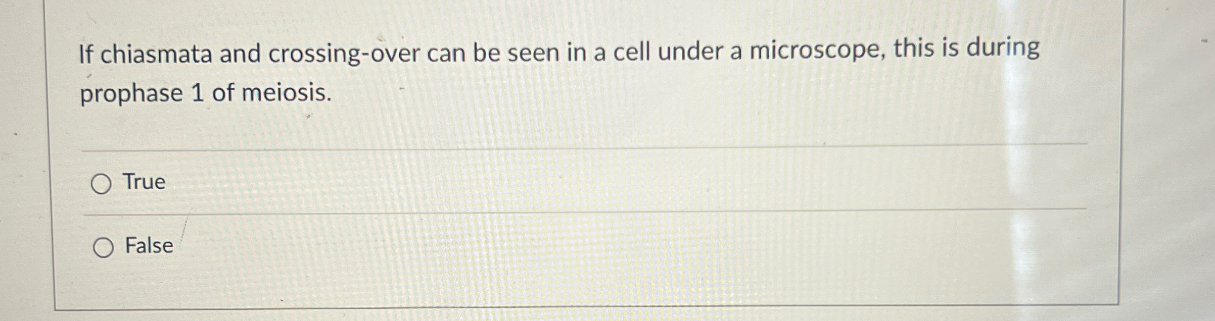 Solved If chiasmata and crossing-over can be seen in a cell | Chegg.com