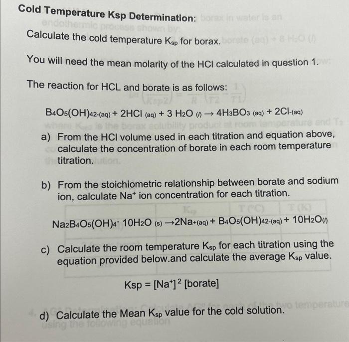Solved 1. Standardization of HCl Titrating Solution: | Chegg.com