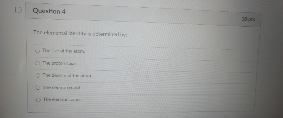 Solved Question 4 10 pts The elemental identity is | Chegg.com