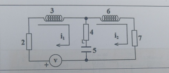 [Solved]: Matrix equation in terms of: I_1(s) and I_2(s) T