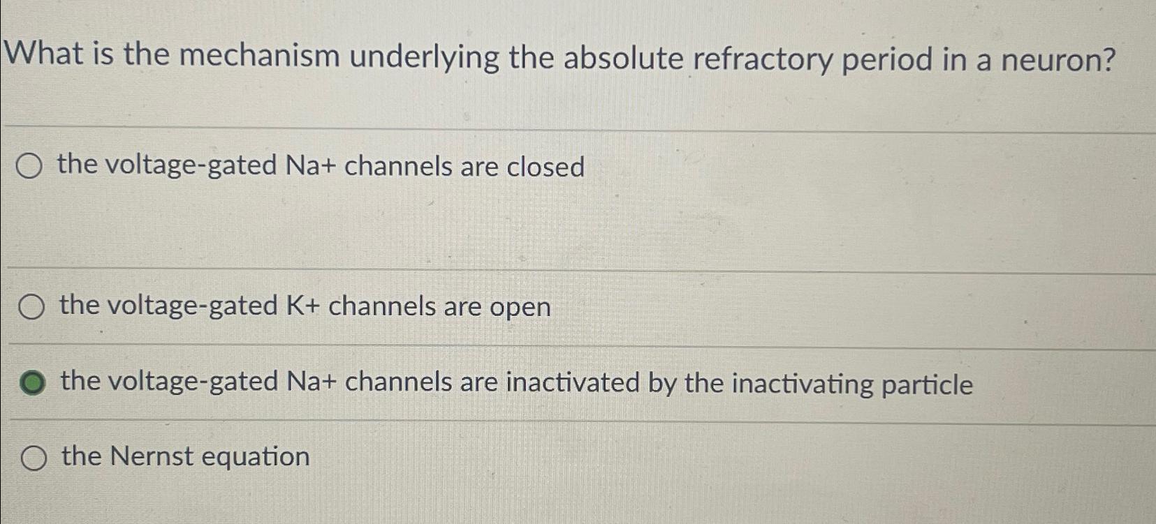 Solved What is the mechanism underlying the absolute | Chegg.com