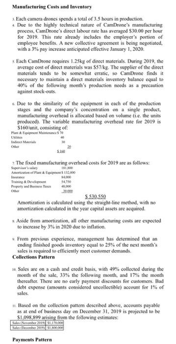 Solved Master Budget Case Study As part of the continued | Chegg.com