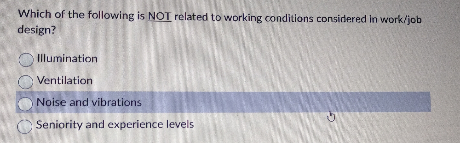 Solved Which of the following is NOT related to working | Chegg.com