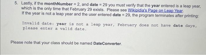 Solved Write a program named DateConverter that asks the | Chegg.com