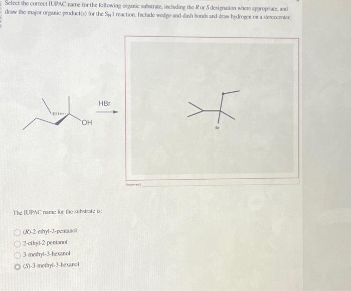 Solved Select the correct IUPAC name for the following | Chegg.com
