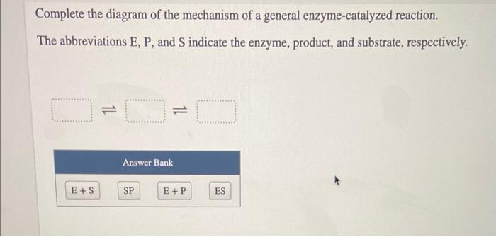 Solved Complete the diagram of the mechanism of a general | Chegg.com