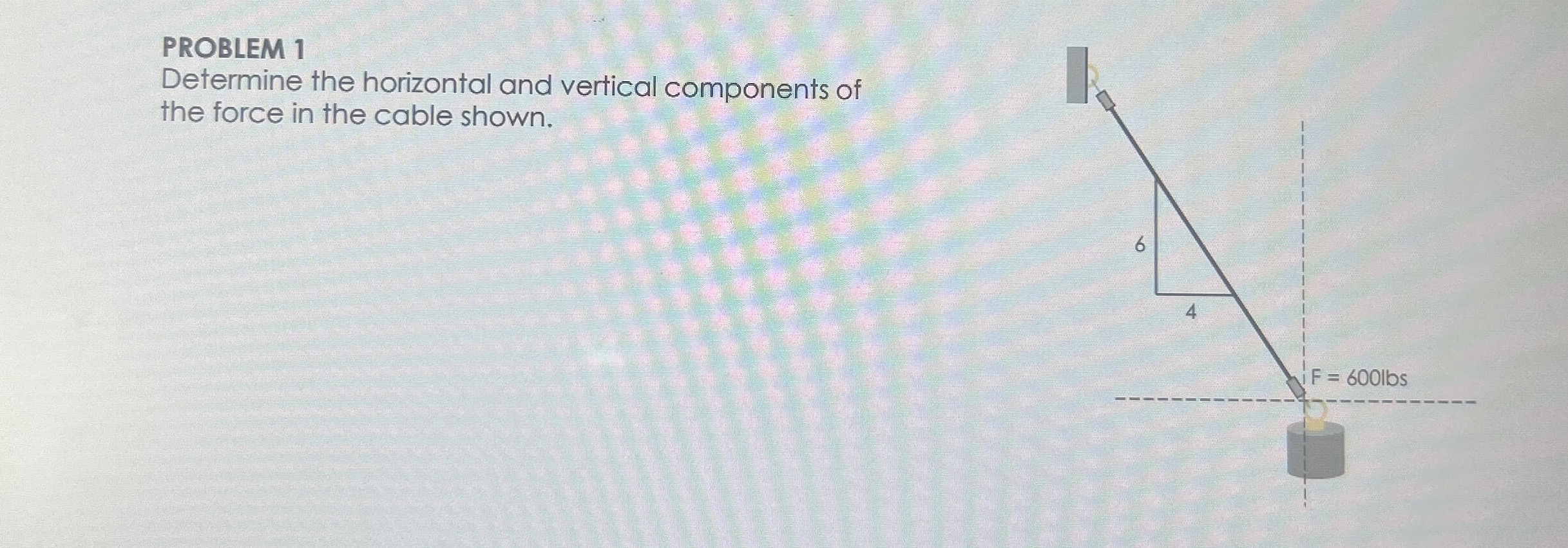 Solved PROBLEM 1Determine the horizontal and vertical | Chegg.com