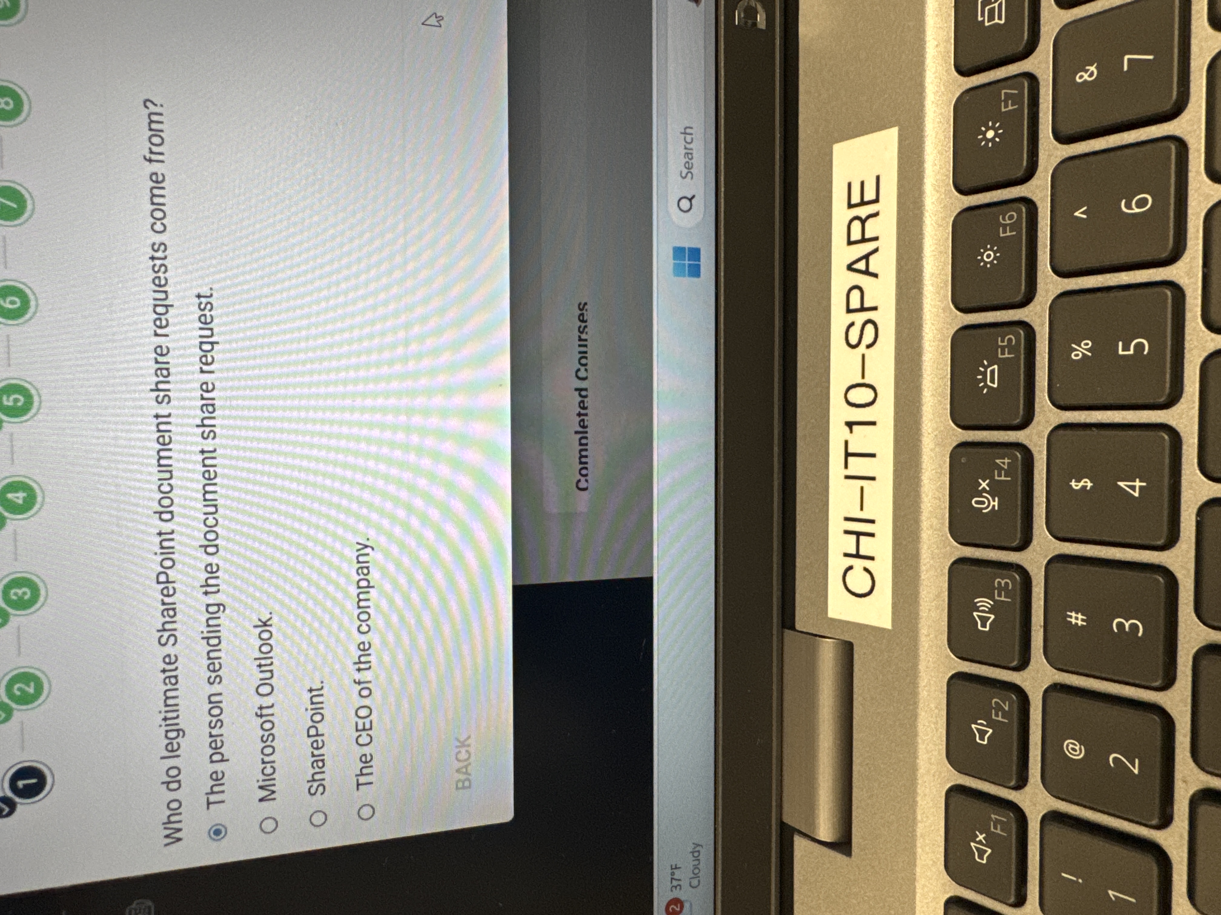 Solved Who do legitimate SharePoint document share requests | Chegg.com