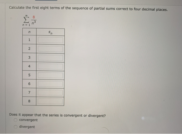 Solved Calculate the first eight terms of the sequence of | Chegg.com