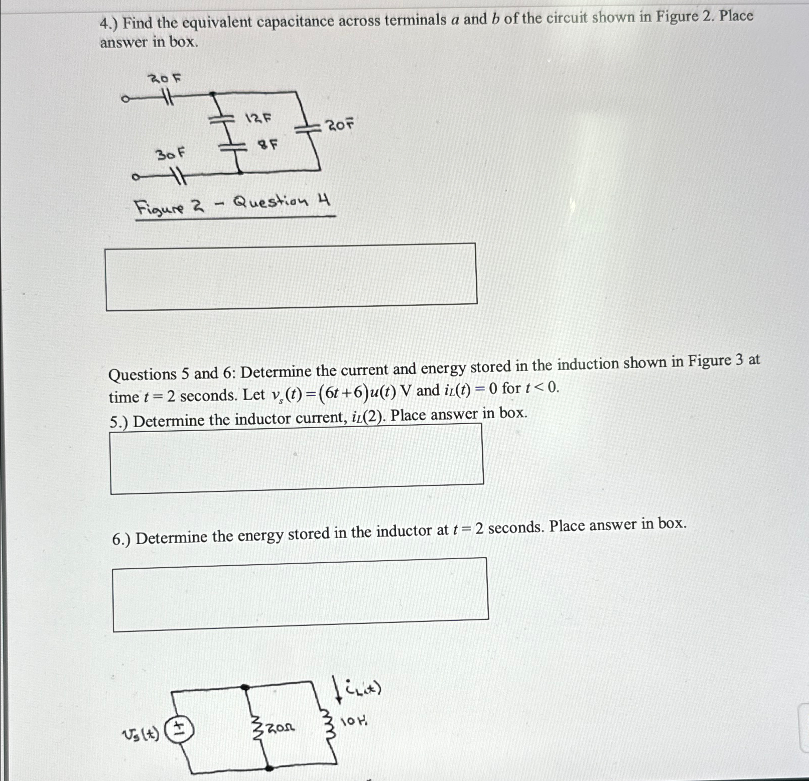Solved 4.) ﻿Find the equivalent capacitance across terminals | Chegg.com