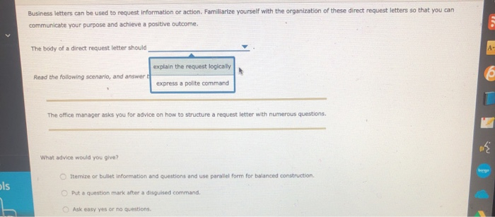 Solved Business letters can be used to request information | Chegg.com