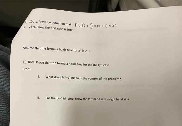 Solved 5.) 10pts. Prove by induction that | Chegg.com