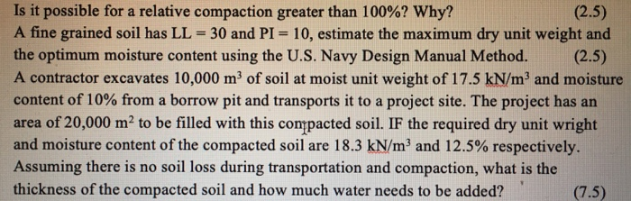Solved Is it possible for a relative compaction greater than | Chegg.com