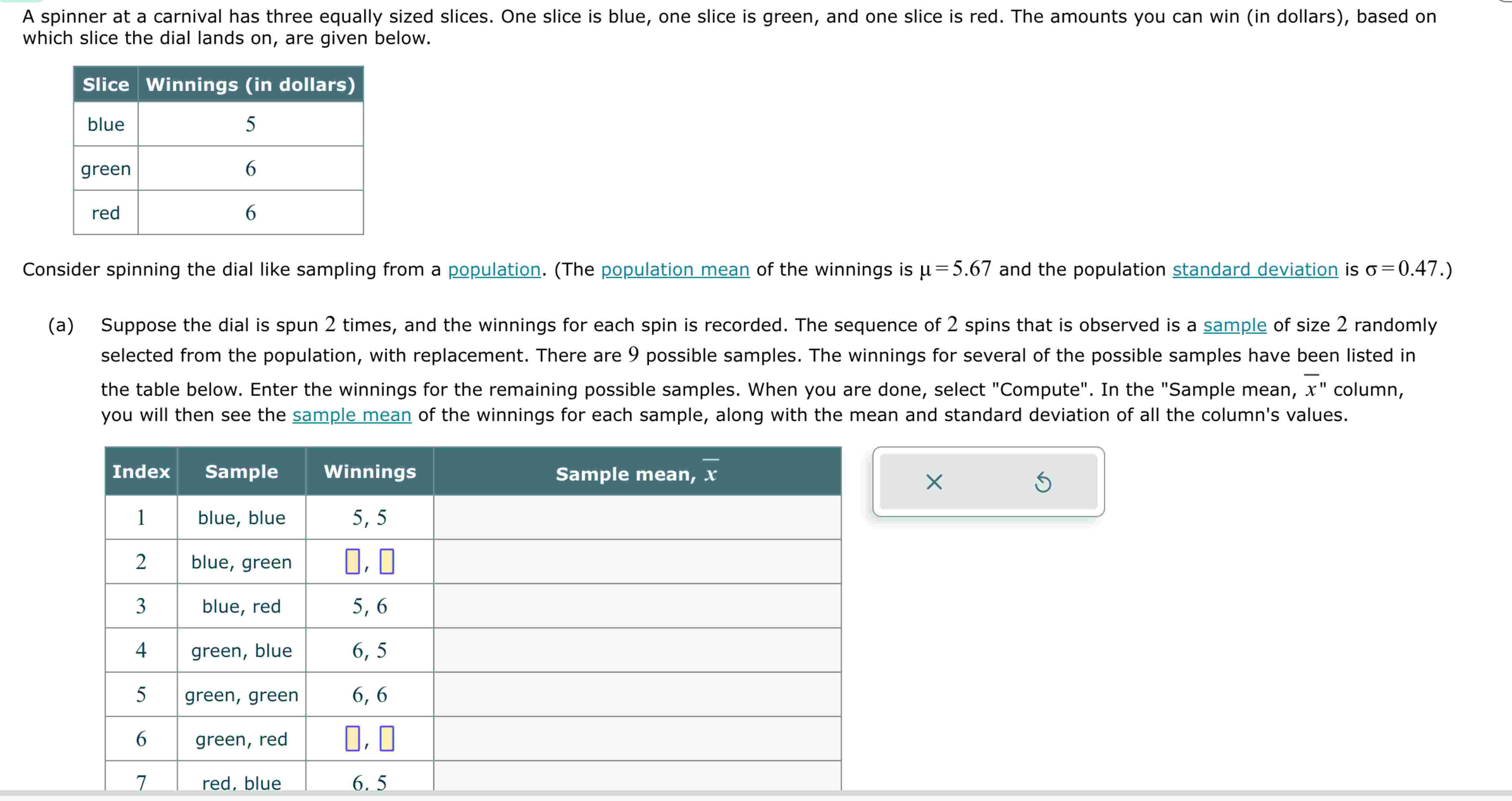 Solved A spinner at a carnival has three equally sized | Chegg.com