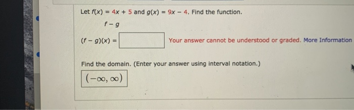 Solved Let f(x) = x2 - - 1 and g(x) = 2x - 3. Find the | Chegg.com