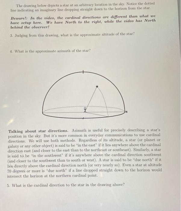 Solved The drawing below depicts a star at an arbitrary | Chegg.com
