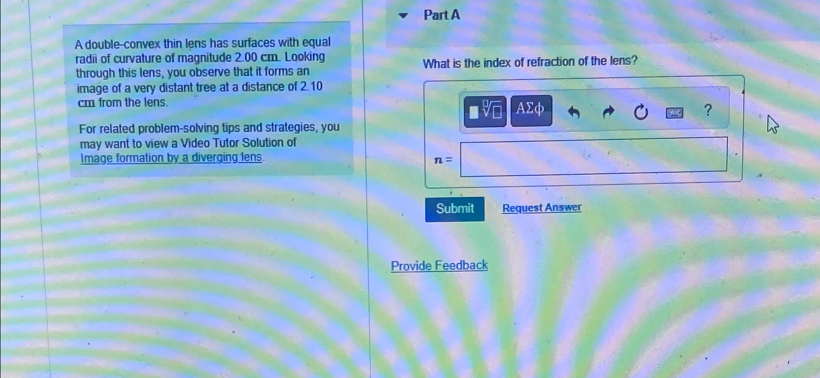 Solved Part AA double-convex thin lens has surfaces with | Chegg.com