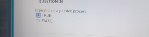 Solved Expiration is a passive process ﻿TRUEFALSE | Chegg.com