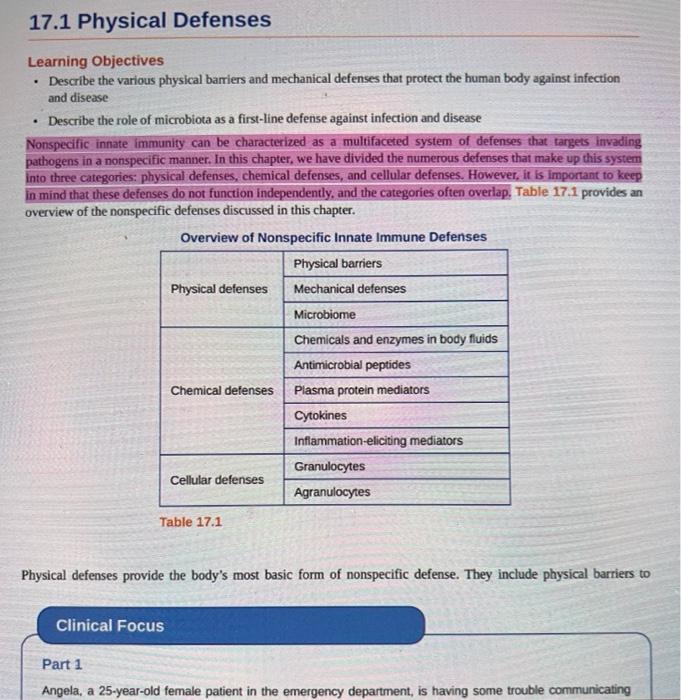 Solved Learning Objectives - Describe the various physical | Chegg.com