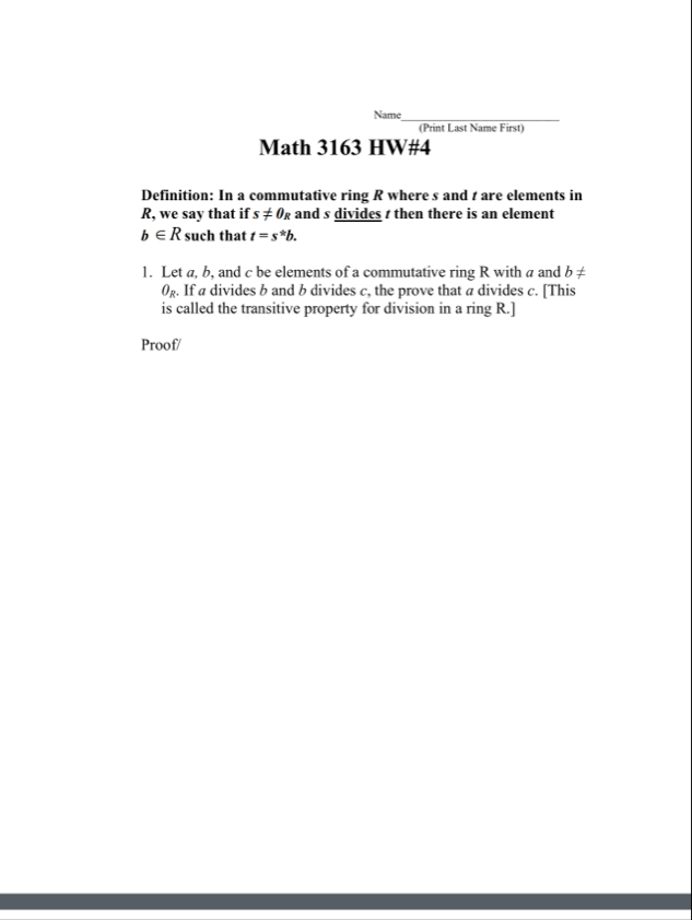 Solved Nameq,(Print Last Name First)Math 3163 | Chegg.com