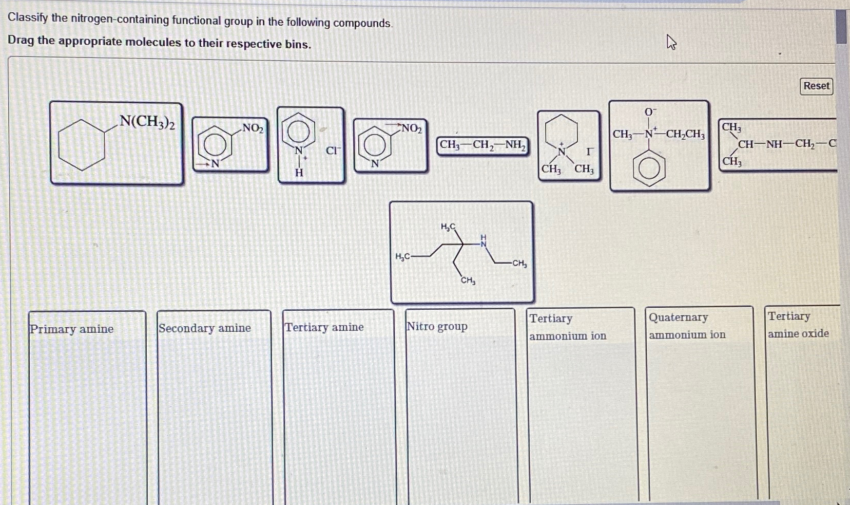 Solved Classify the nitrogen-containing functional group in | Chegg.com