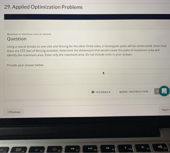 Solved 29. Applied Optimization Problems Maximize or | Chegg.com
