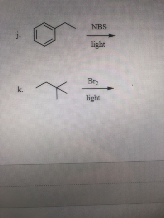 Solved NBS light Br2 light | Chegg.com